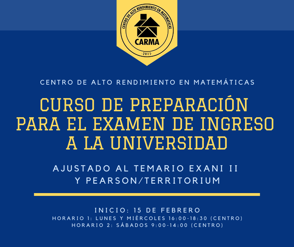 Carma: Centro de Alto Rendimiento en Matemáticas